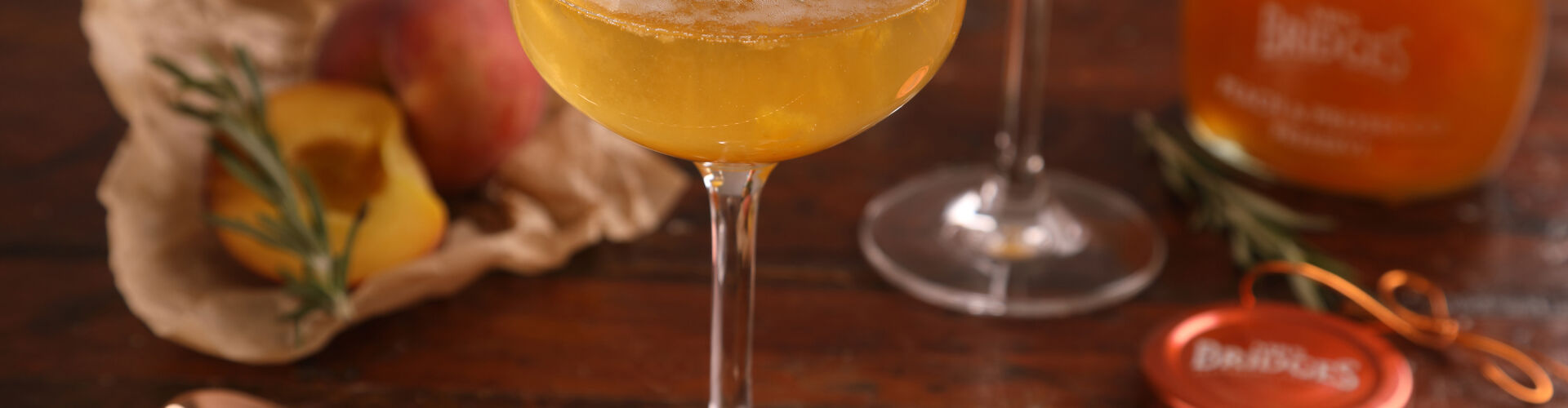 Peach and Rosemary Fizz with Peach and Prosecco Preserve | Mrs Bridges